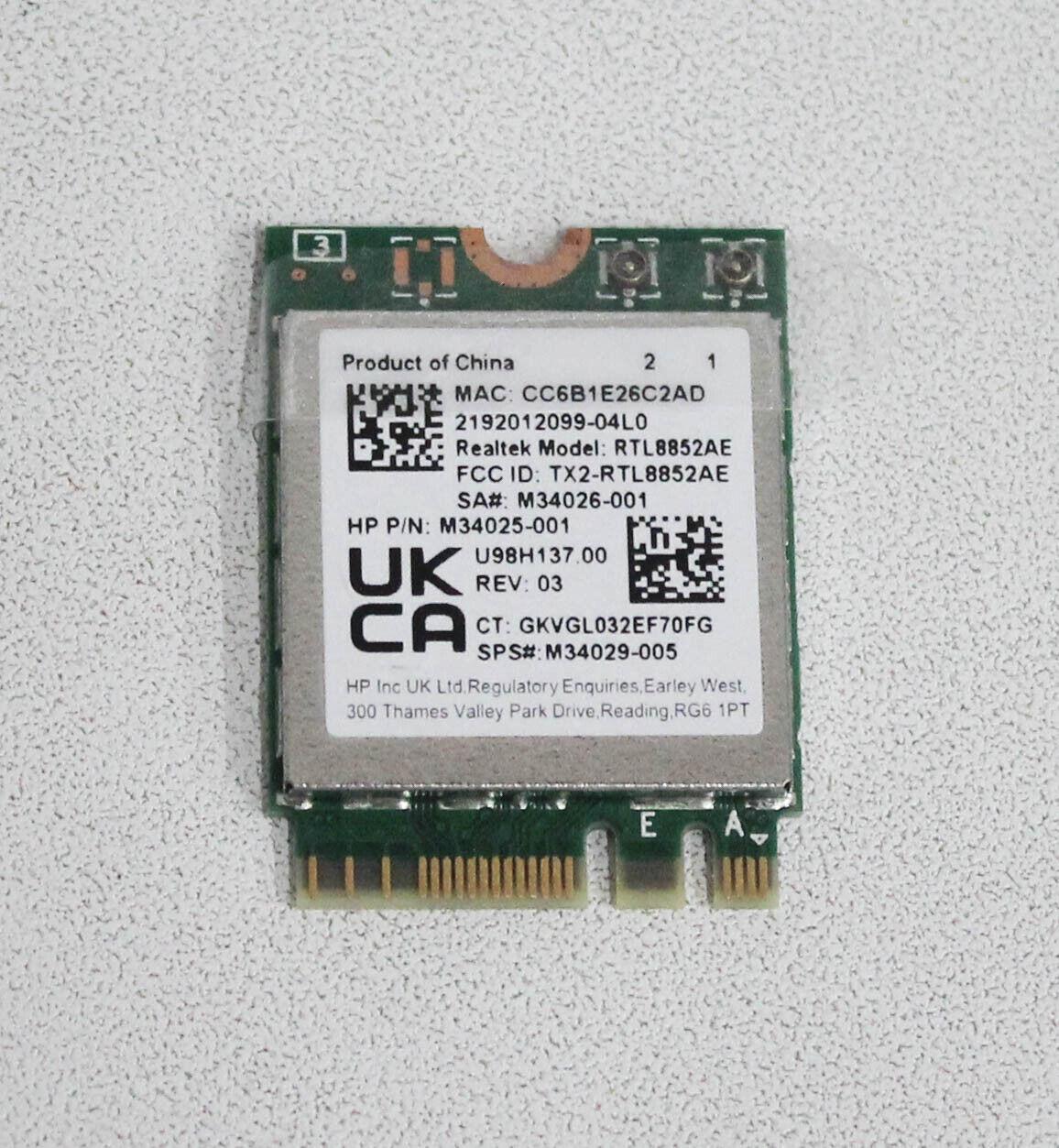 Wi-Fi модуль M.2 для HP! Realtek RTL8852AE (M34029-005) 2,4G/5G 802 ...