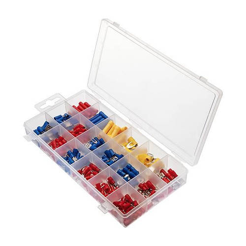 Коннектори обтискні 270 шт, ізольовані для автомобільної електропроводки INTERTOOL TC-9011 STP ...