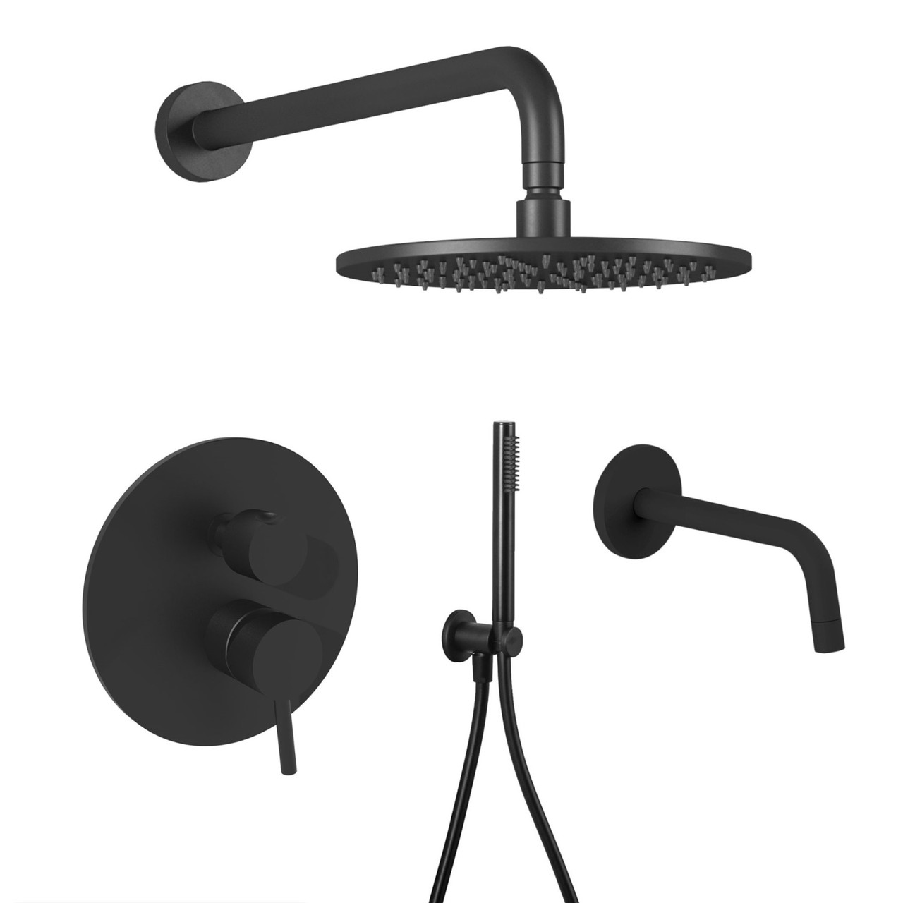 Душевая система скрытого монтажа PAFFONI Light с верхним душем латунь ...