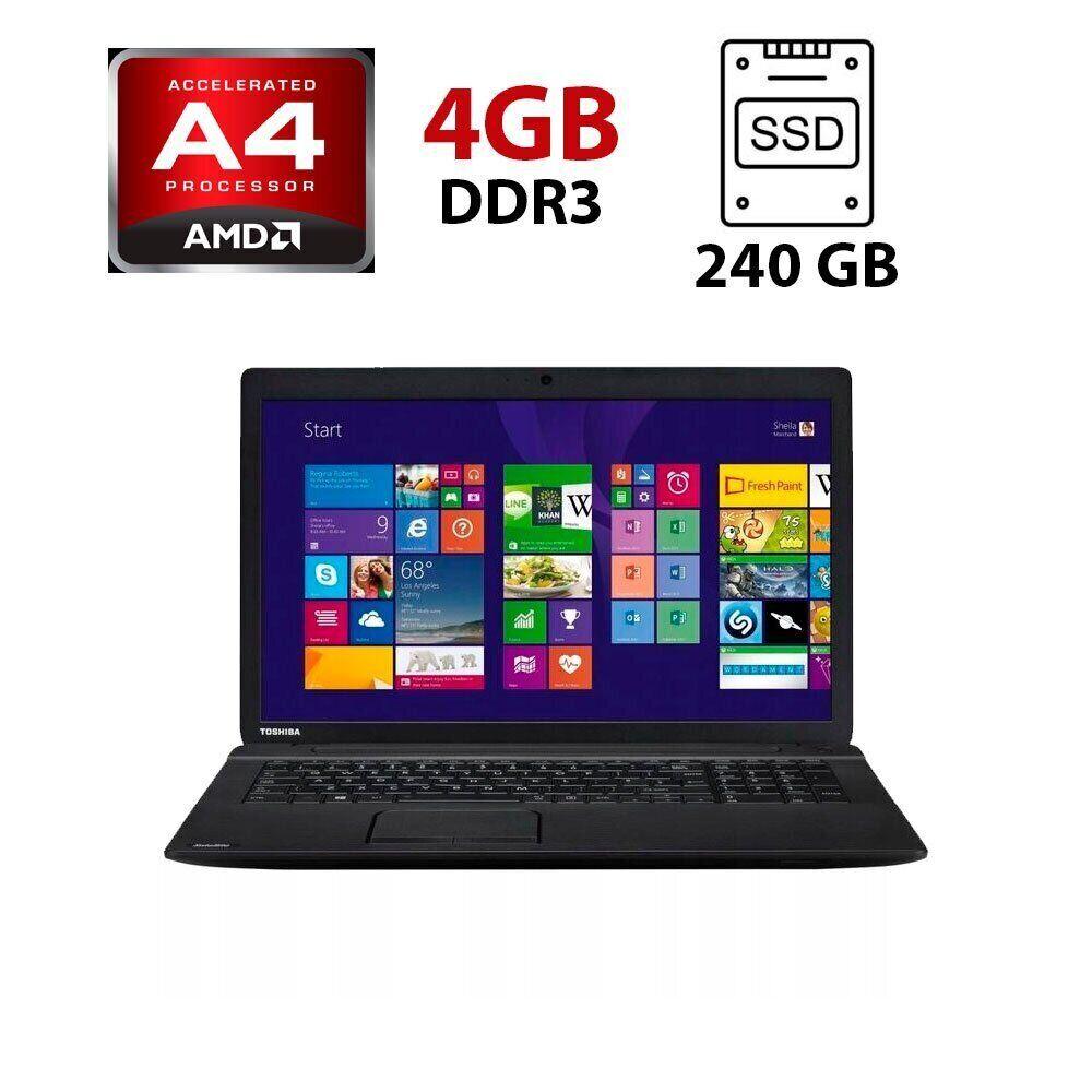Ноутбук Toshiba Satellite C70D-B/ 15.6" (1366x768)/ AMD A4-6210/ 4 GB RAM/ 240 GB SSD/ Radeon R3 ...