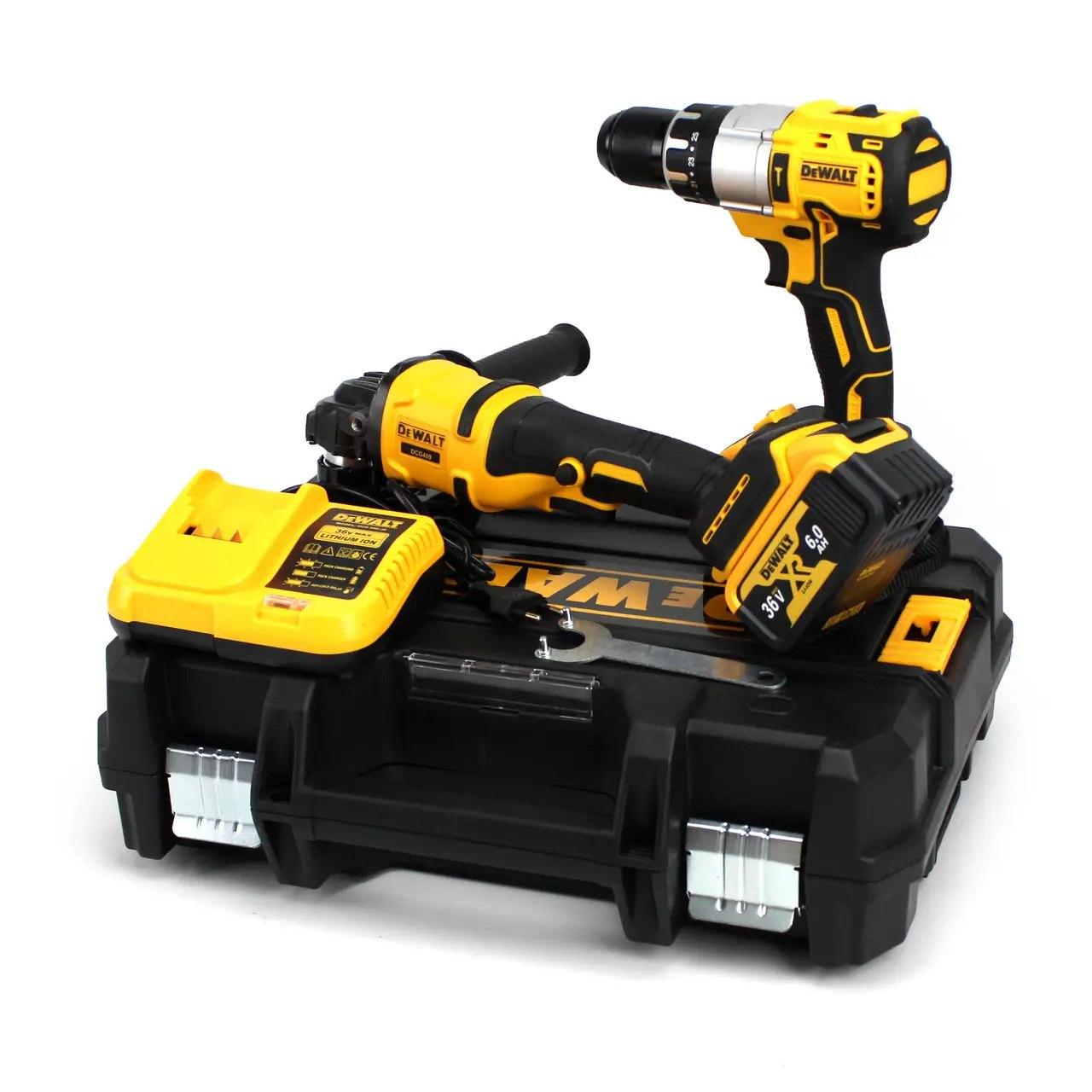Набор инструментов Dewalt 2 в 1 36V болгарка DCG409 + шуруповерт ...