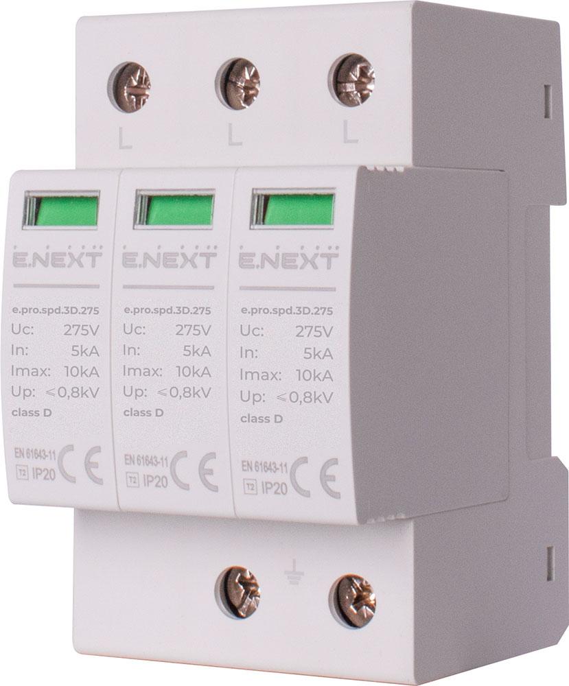 Пристрій для захисту від імпульсних перенапруг e.pro.spd.3D.275 3P ...