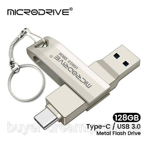 Флешка 128 гб 3.0 USB Flash Drive + Type C 128 GB 3.0 (ID#1958881262 ...