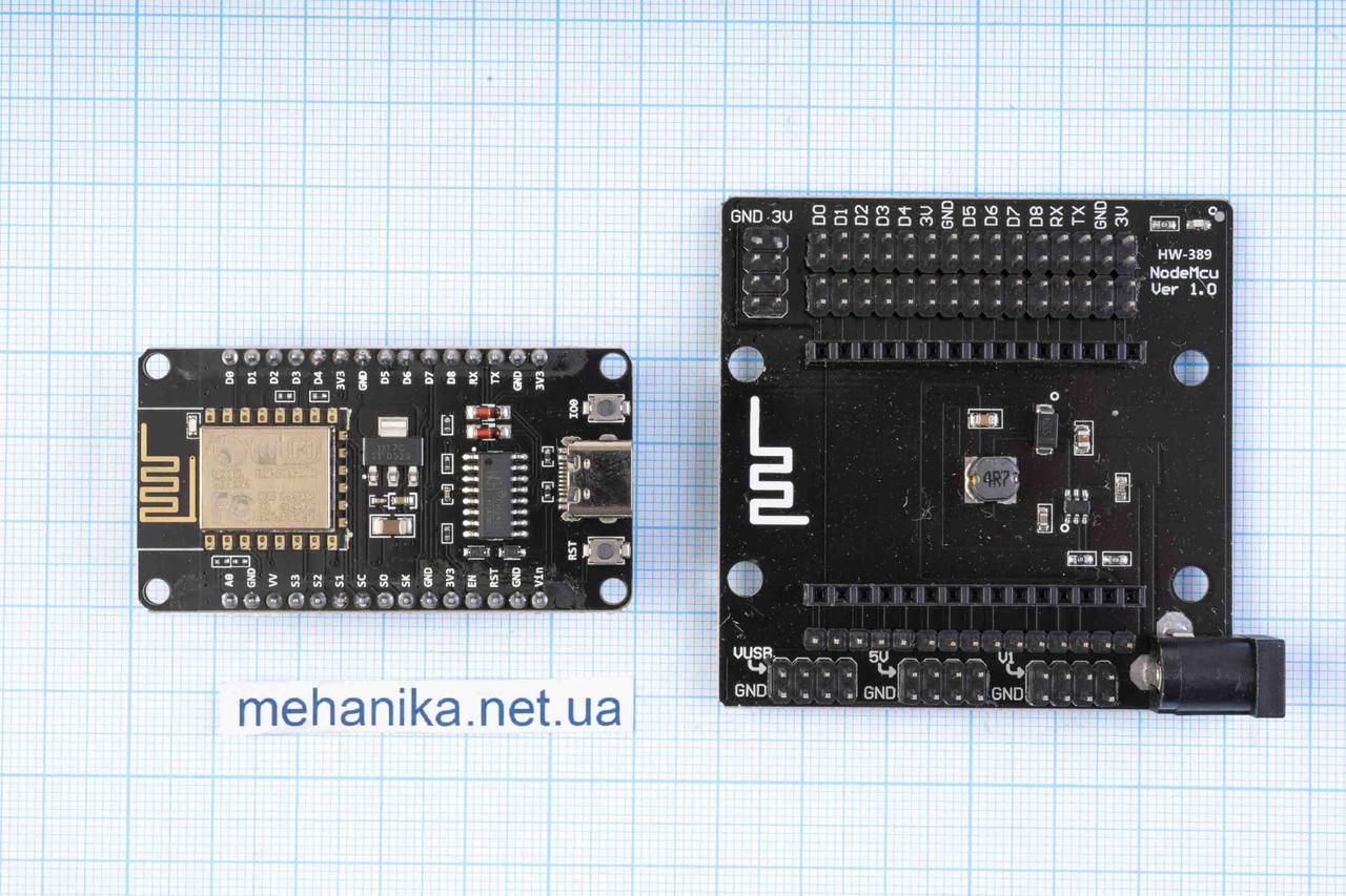 Плата ESP8266MOD WiFi + NodeMcu V1.0, чіп CH340C, USB Type-C: продаж ...