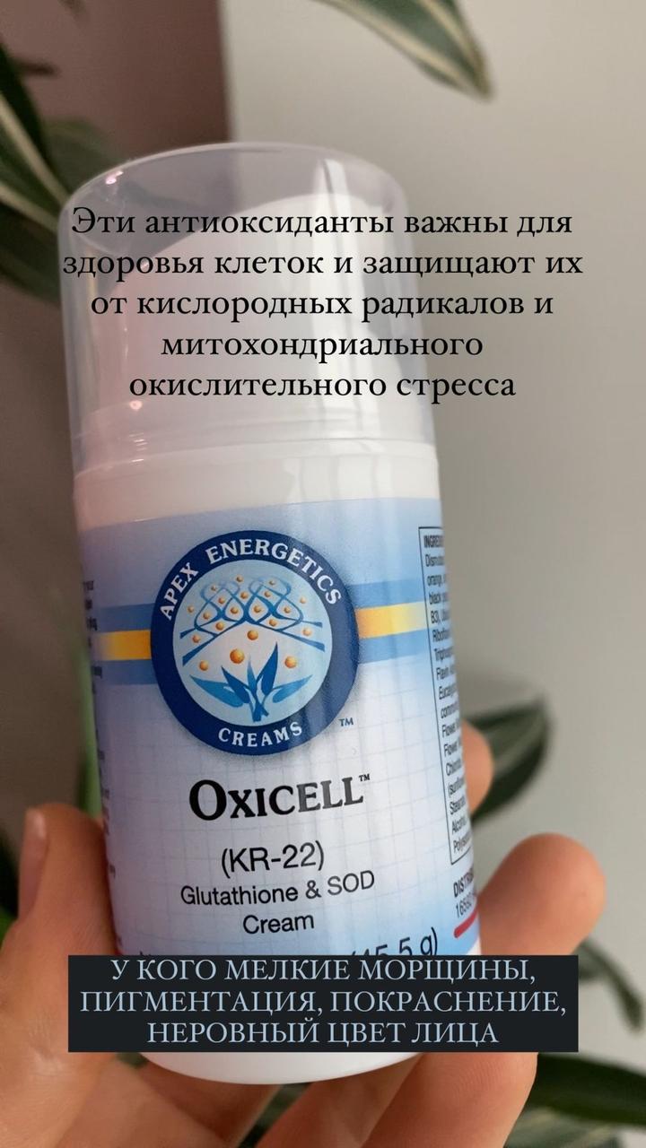 Apex Energetics Oxicell (KR-22) / Крем с глутатионом и СОД для здоровья ...