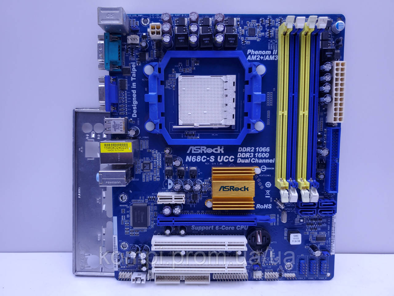 Материнская плата ASRock N68C-S UCC ( Socket AM3 / AM2,DDR3 / DDR2,б/у ...