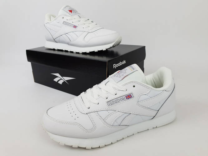 Reebok Classic Leather White Кроссовки мужские белые Рибок Классик ...
