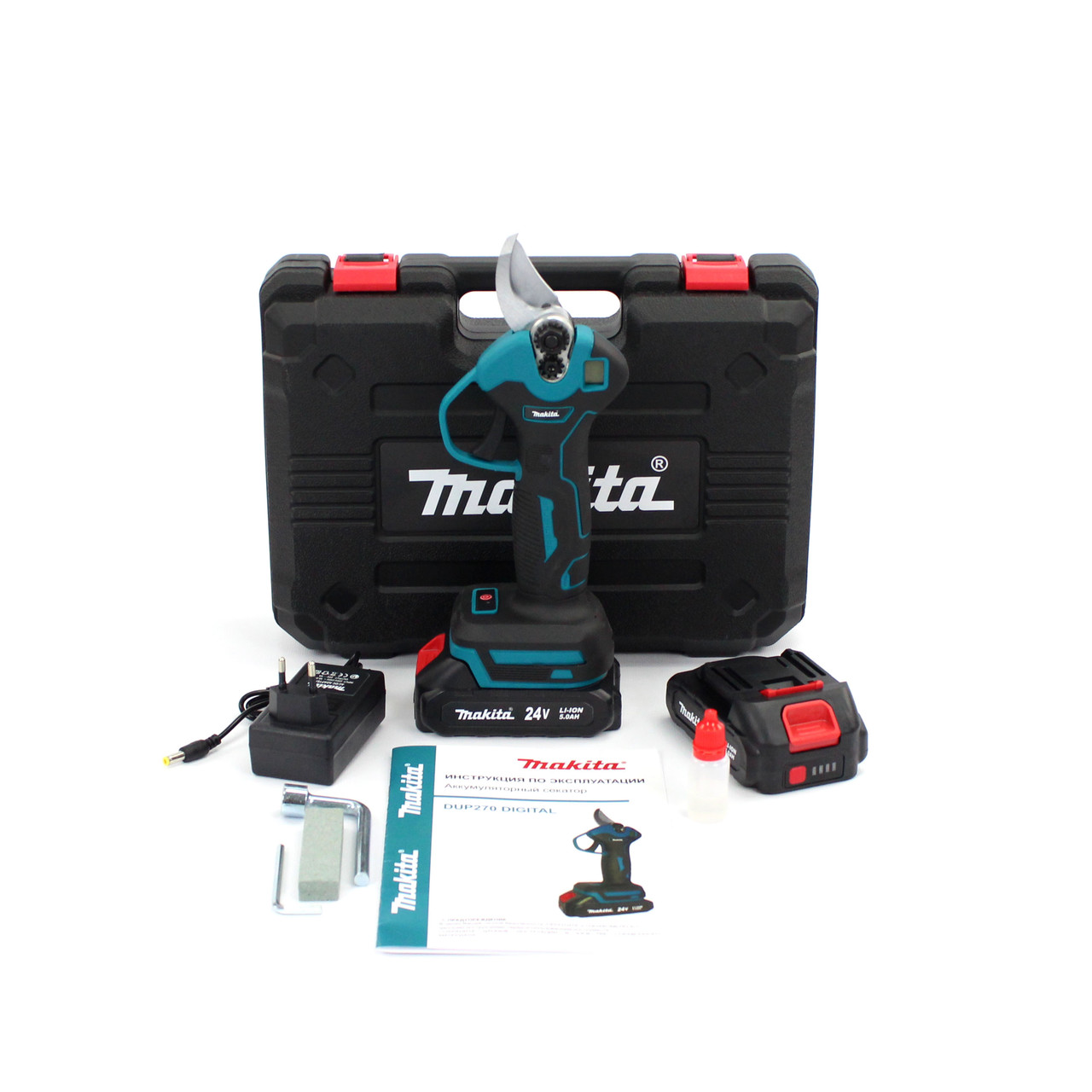 Аккумуляторный секатор Makita DUP 270 (24V, 5AH), АКБ секатор Макита ...