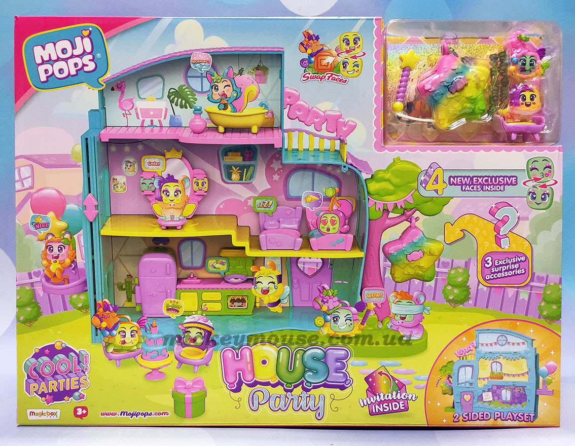 Ігровий набір Moji Pops Будиночок для вечірок Моджі Попс Mojipops House ...