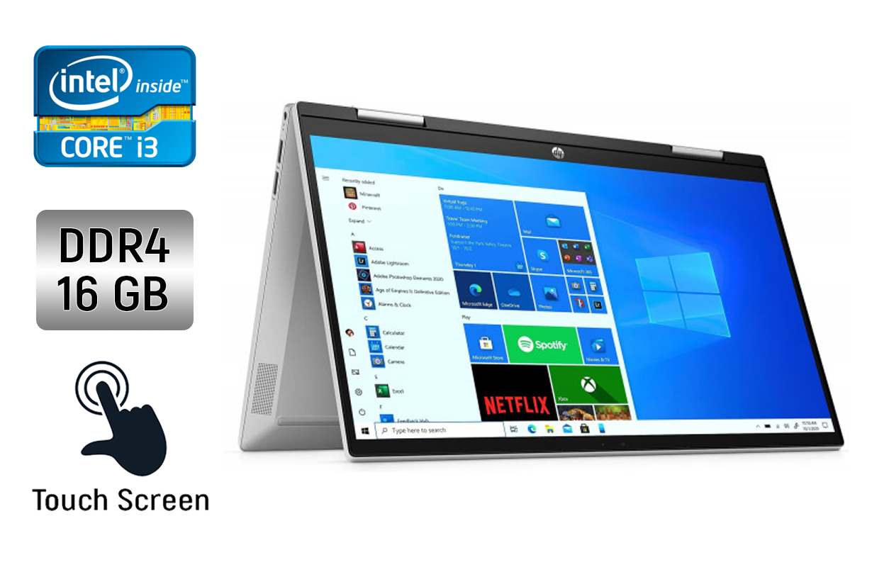 Ноутбук-трансформер HP Pavilion X360/ 15.6" Touch/ Core i3-1125G4/ 16GB ...