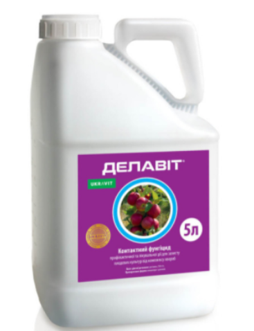Купить Фунгицид Делавит, КС контактный (Дитианон, 350 г/л) Укравит, 1 л ...