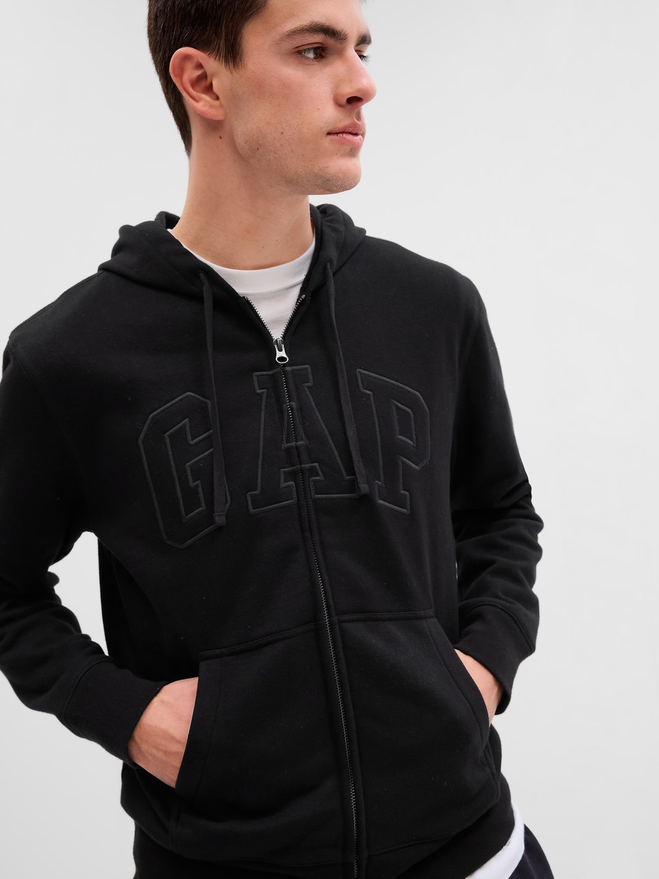 Худи Gap Logo Zip Hoodie, True Black, Размер XL (ID#2104419627), цена ...