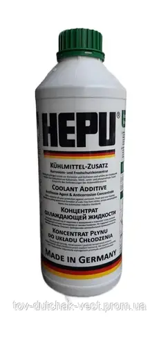 Антифриз концентрат HEPU G11+ зеленый 1,5л, цена: 329 ₴, купить на Prom.ua