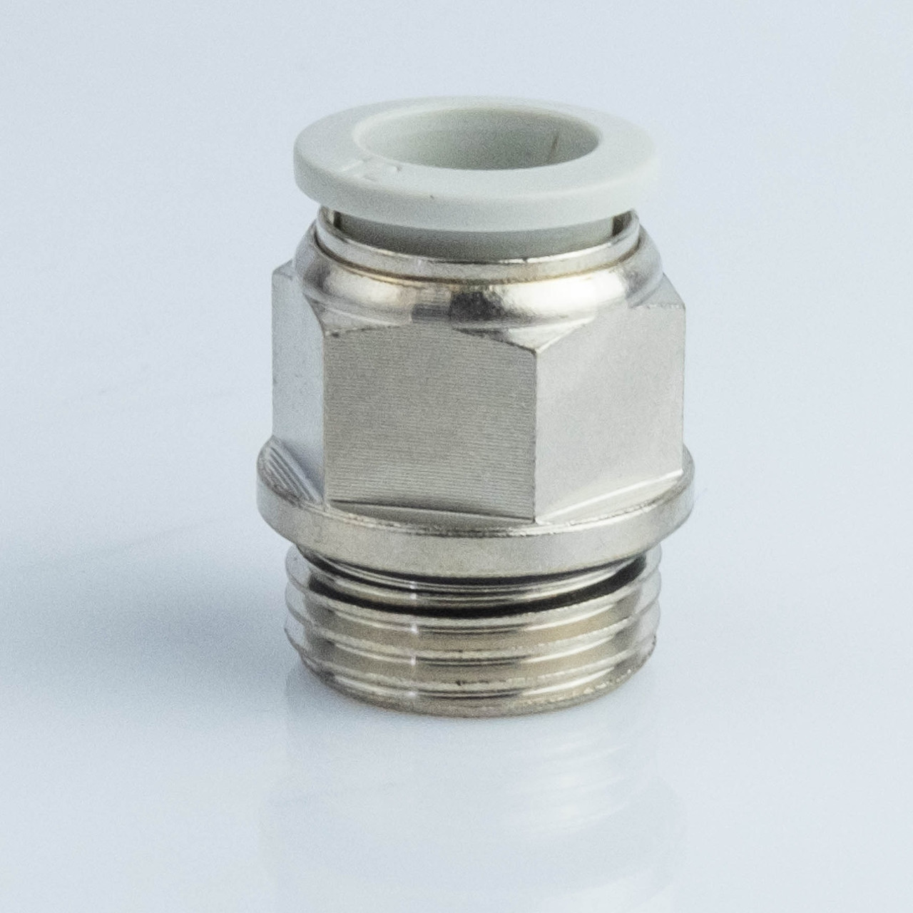 Фитинг пневматический APC 12-G04, серый прямой под шланг D12, резьба G1 ...