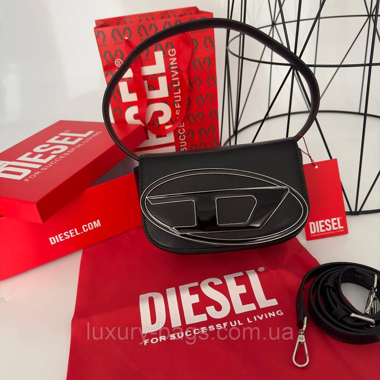 Женская сумка Diesel 1 DR Black (ID#2107768897), цена: 4310 ₴, купить ...