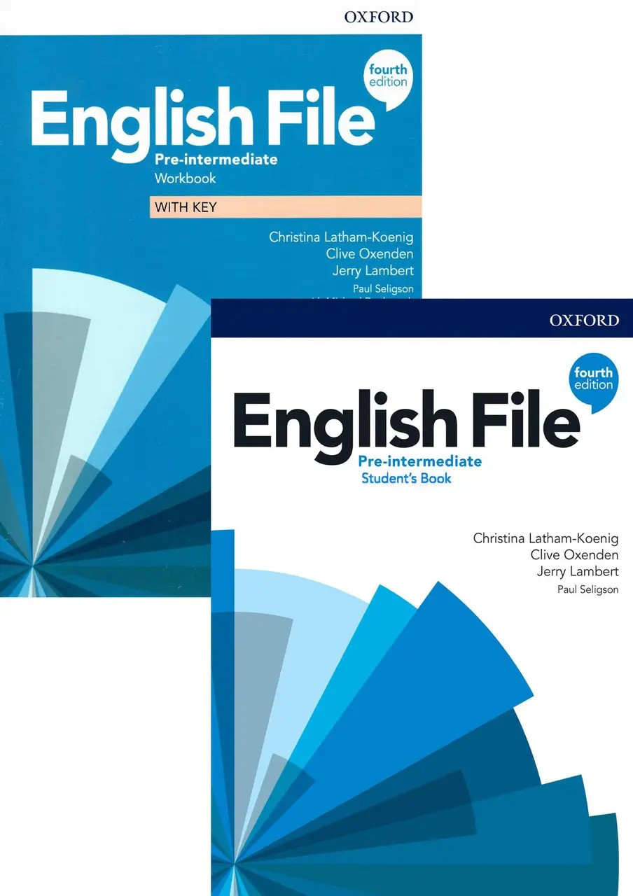 English File Pre-intermediate комплект Pupil's Book + Workbook (книга и ...
