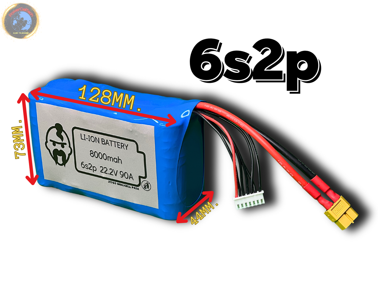 Акумулятор Li-Ion для FPV дрона 6s2p 8000mah 80a/h (ID#1978667293 ...