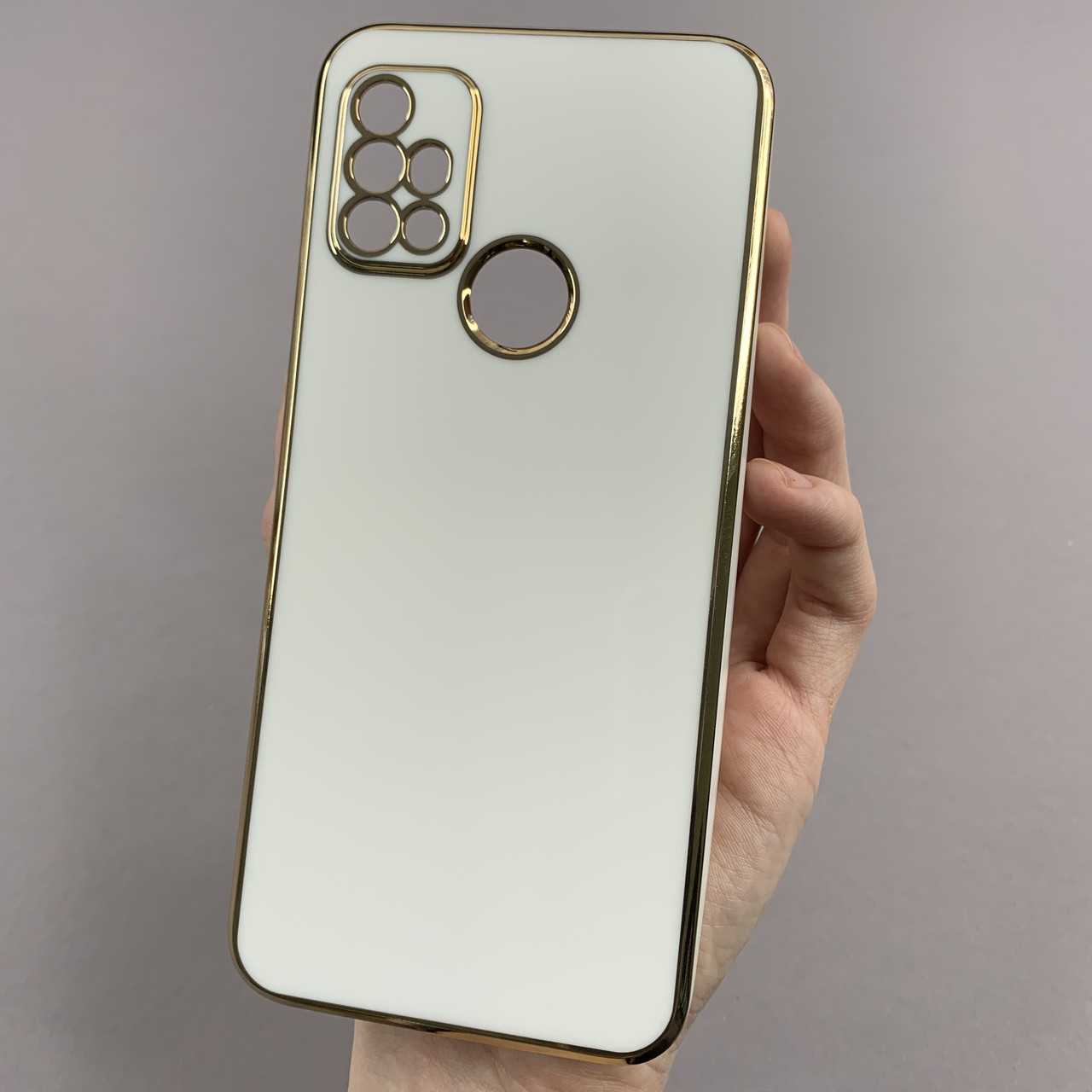 Чохол для Motorola Moto G30 чохол із золотою окантовкою на моторола ...