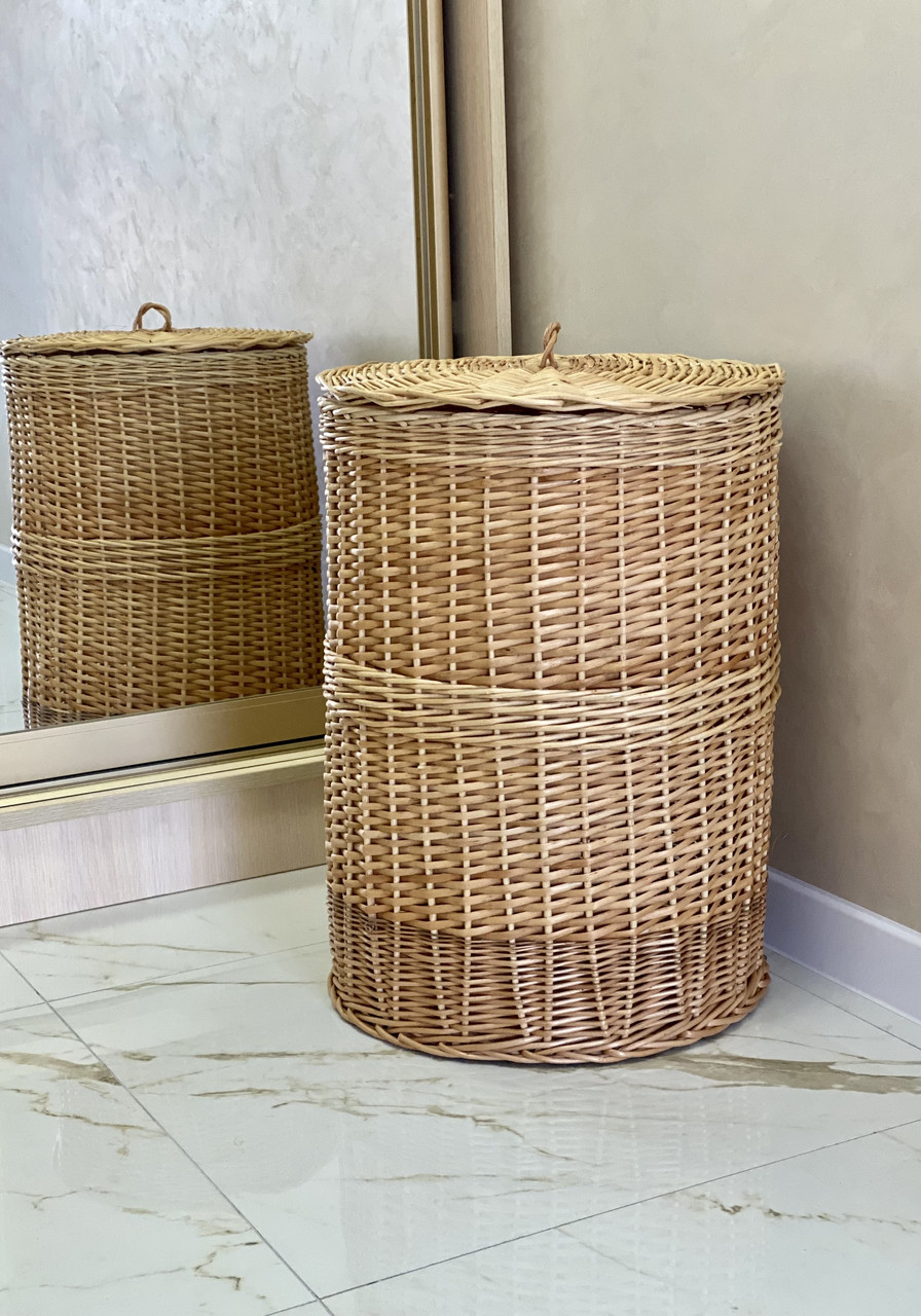 Корзина плетена для білизни викрашена Арт 8328 продаж ціна у Хусті Ящики і кошики для