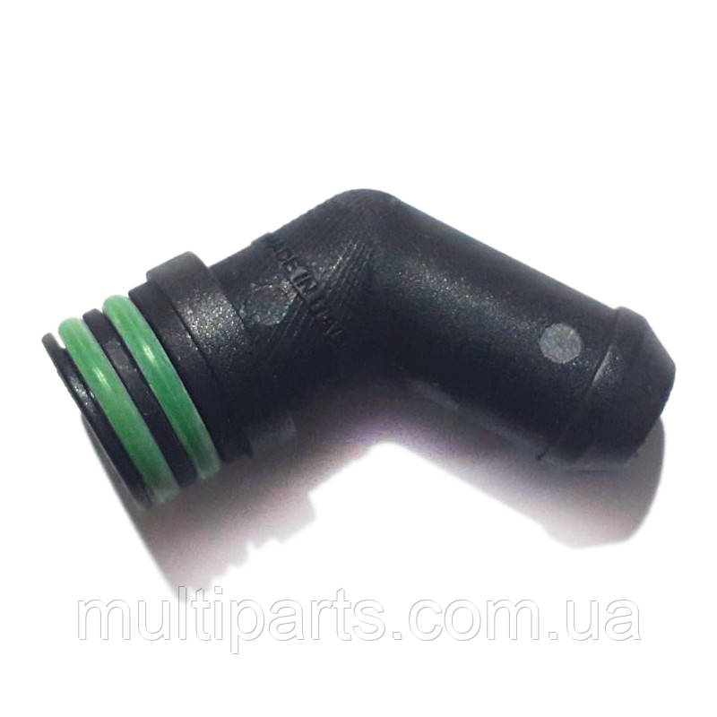 Уголок штуцер тосольный для редуктора Tomasetto с двумя резинками (ID ...