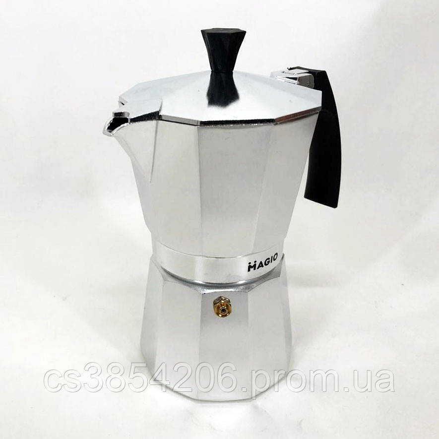 Гейзерная Турка для Кофе Magio MG-1002 300 Мл, Кофеварка для Приготовления Кофе UN-318 на Плите ...