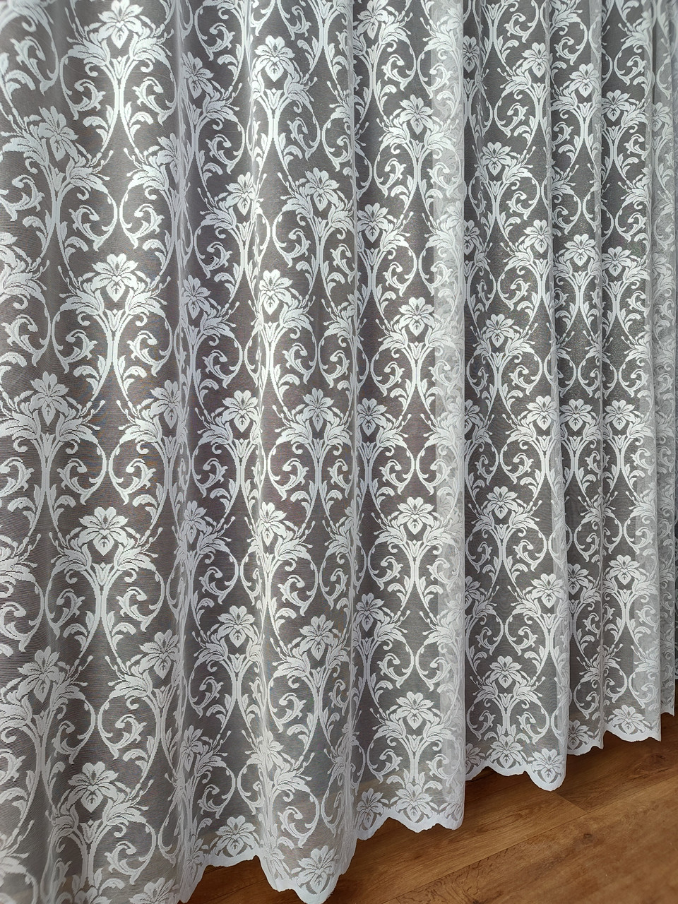 Тюль білий жакард із ламбрекеном Kalisto купити за найкращою ціною в Хмельницькому від