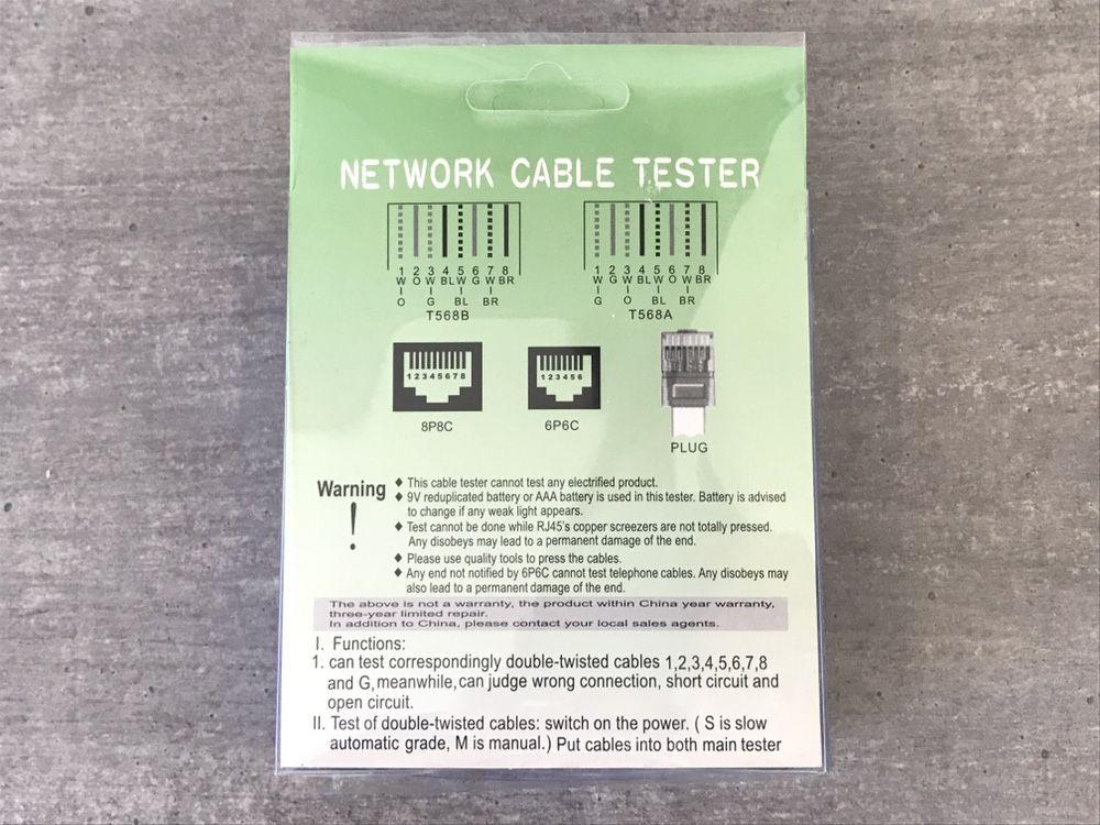 RJ45 RJ-45 Кабельный LAN тестер витой пары прозвонка сетевого кабеля ...