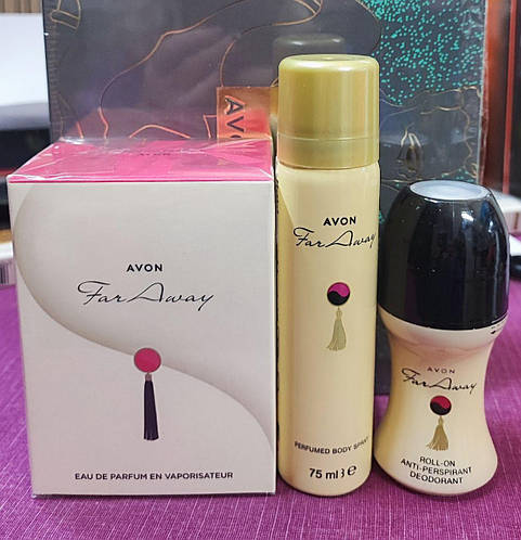 AVON жіночий набір Far Away 3-в-1, ейвон 50/50/75мл (ID#2112535616 ...