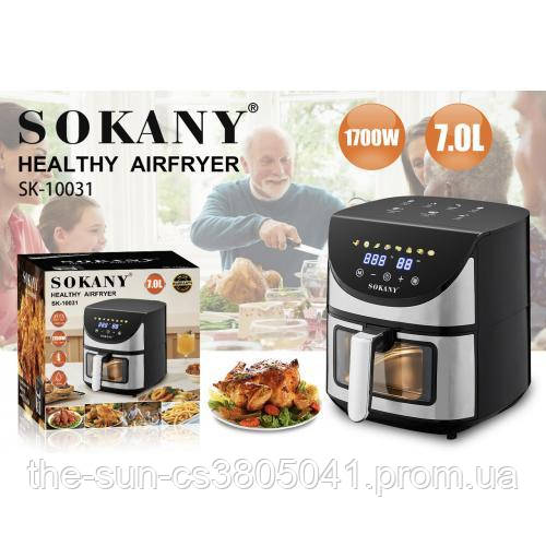 Аерогриль-фритюрниця SOKANY SK-10031 на 7 літрів, колір чорний ...