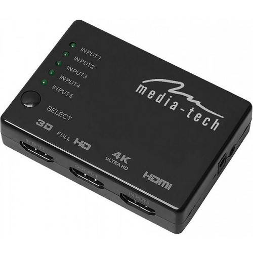 Сплиттер HDMI Media-Tech MT5207 5xports HDMI switch remote controlled ...