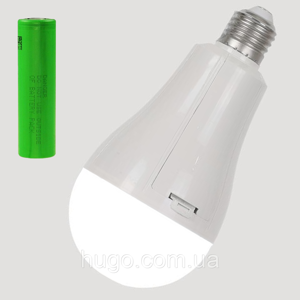 Світлодіодна LED лампочка з акумулятором 15W, E27, AP-2915 / Аварійний світильник для кемпінгу ...