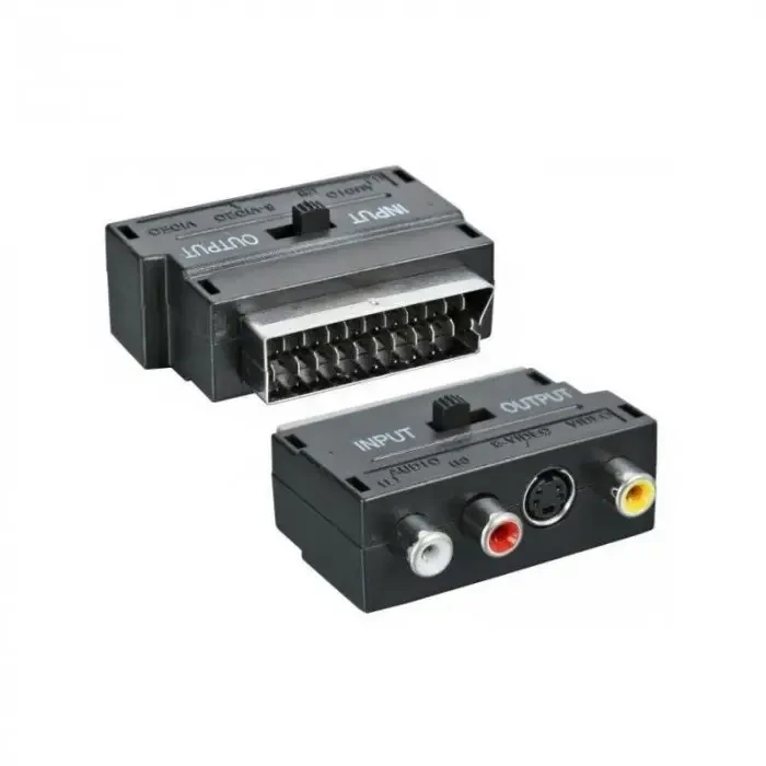 Перехідник Scart-3 RCA / Перехідник Скарт 3 RCA / Чорний, ціна: 115 ...