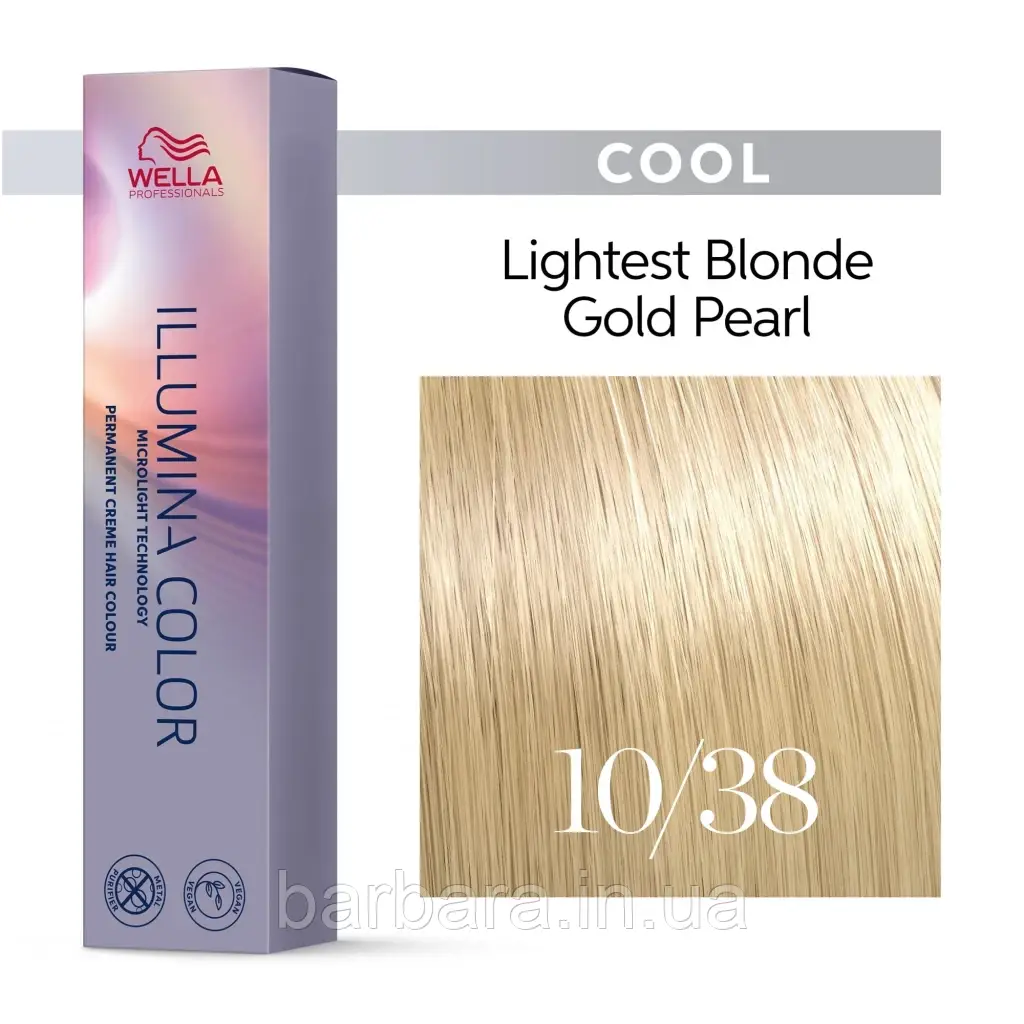 Краска для волос Wella Illumina Сolor 10/38 яркий блонд золотисто ...