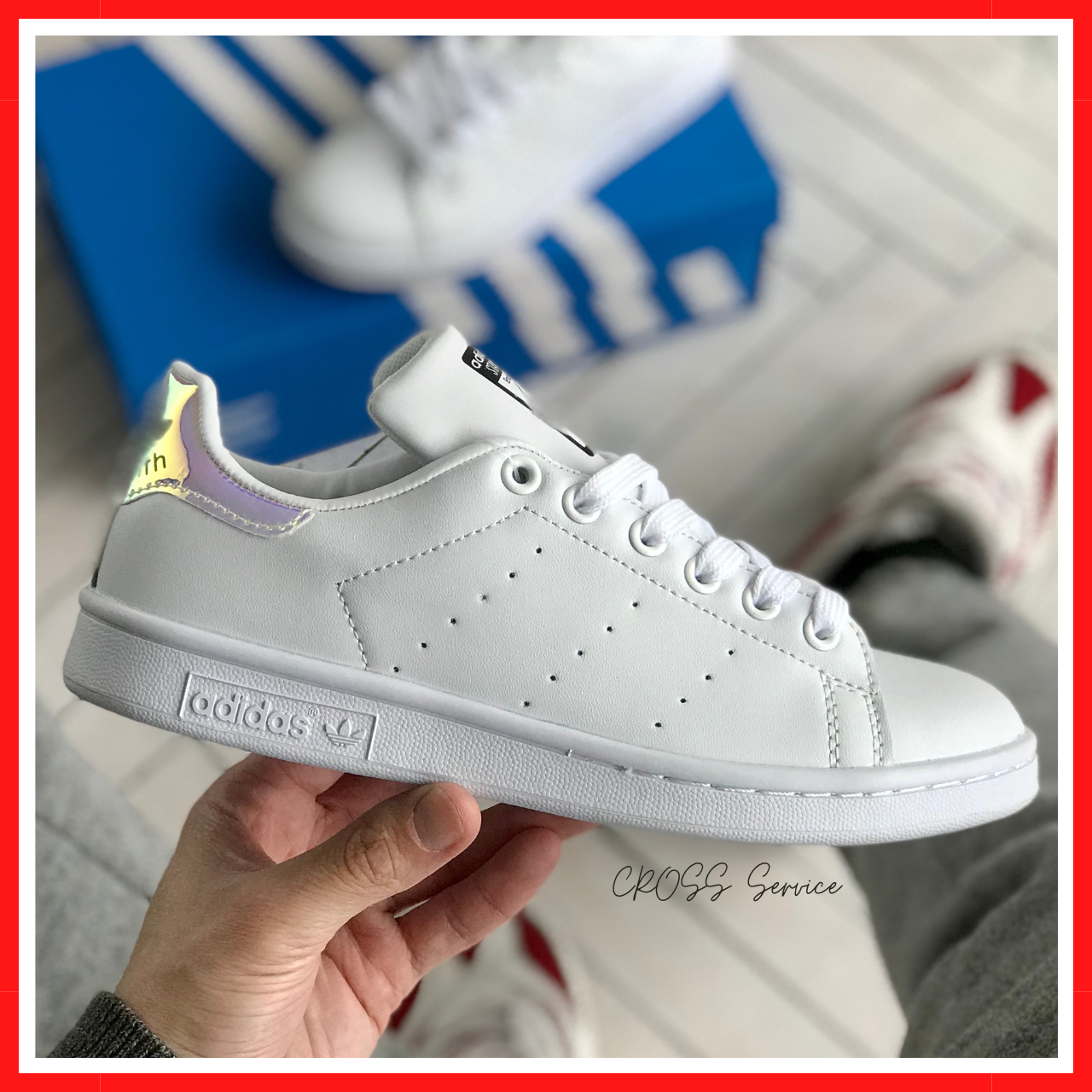 Кроссовки женские Adidas Stan Smith white / кеды Адидас Стен Смитт ...