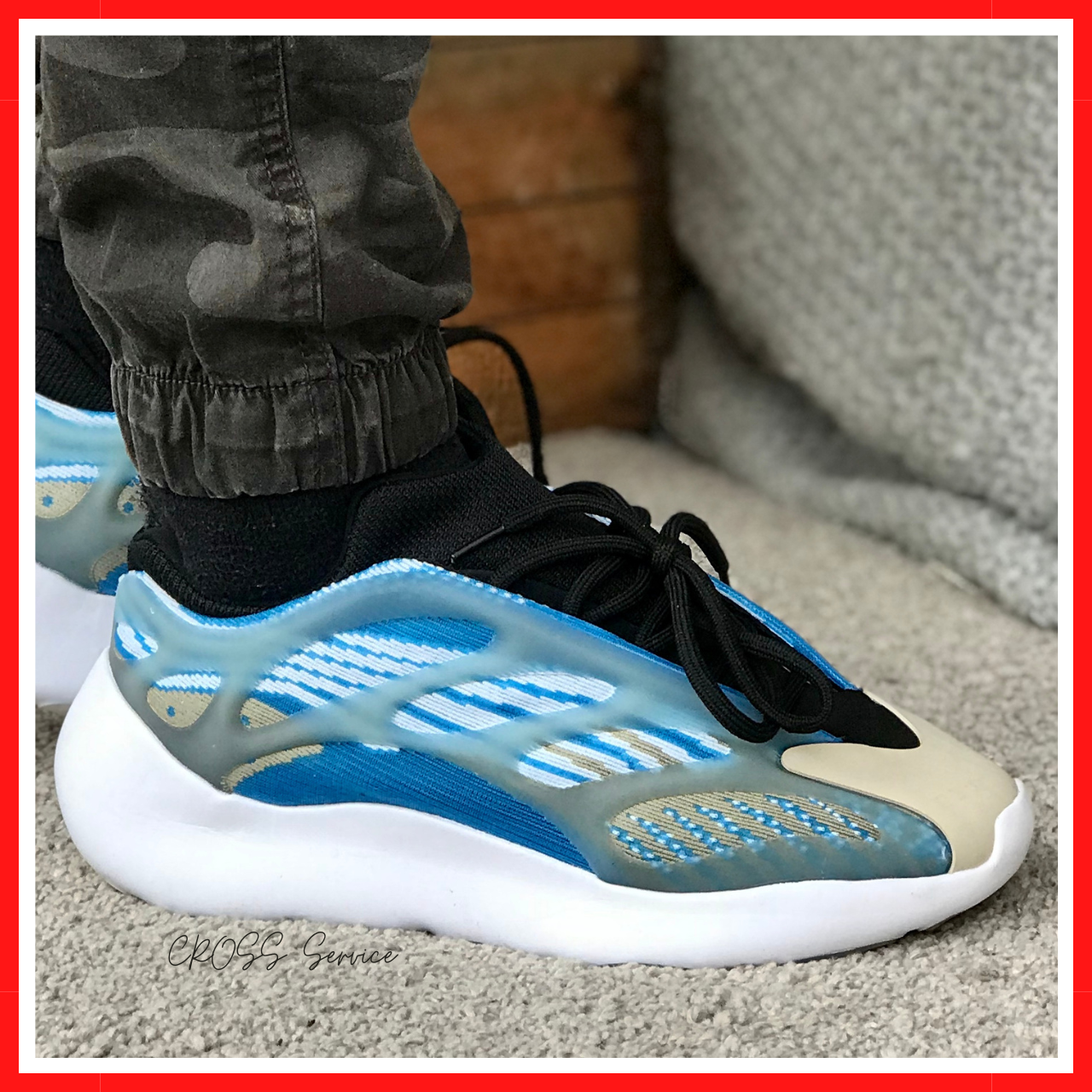 Кроссовки мужские и женские Adidas Yeezy boost 700 v3 blue / Адидас Изи ...