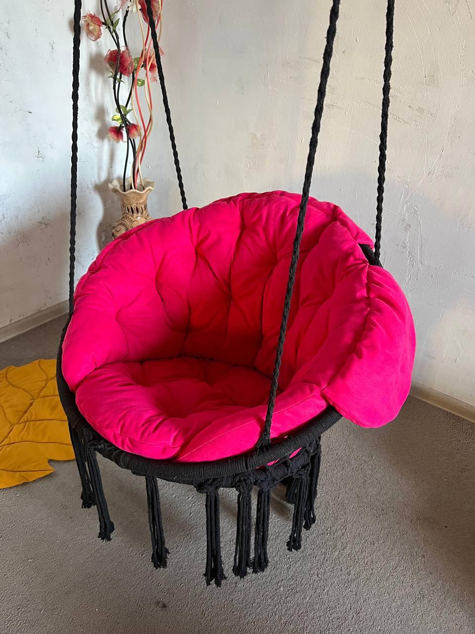 Гойдалка "Кокон" з рожевого мікровелюру (gw-8328) (ID#2115623413), ціна ...