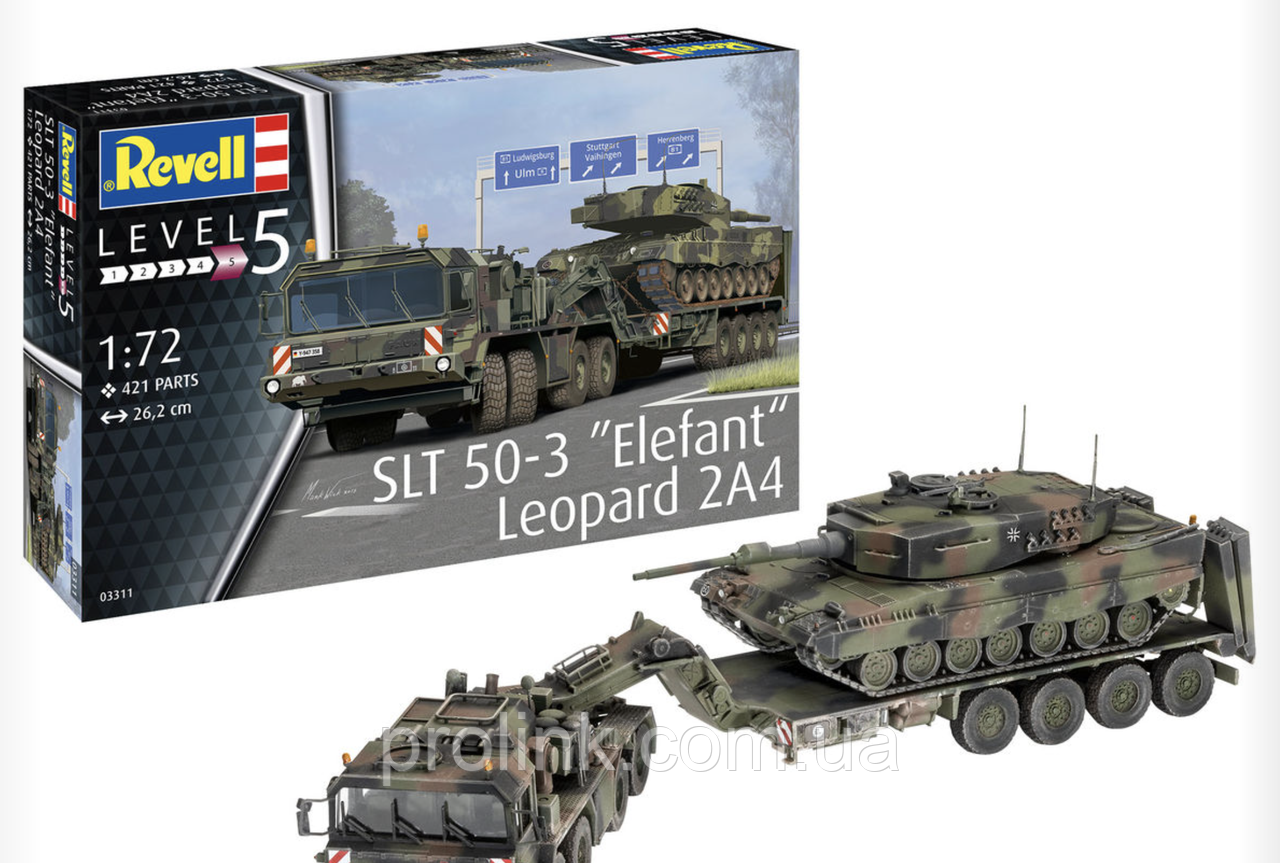 Сборная модель тягача и танка Revell 03311 SLT 50-3 "Elefant" + Leopard ...