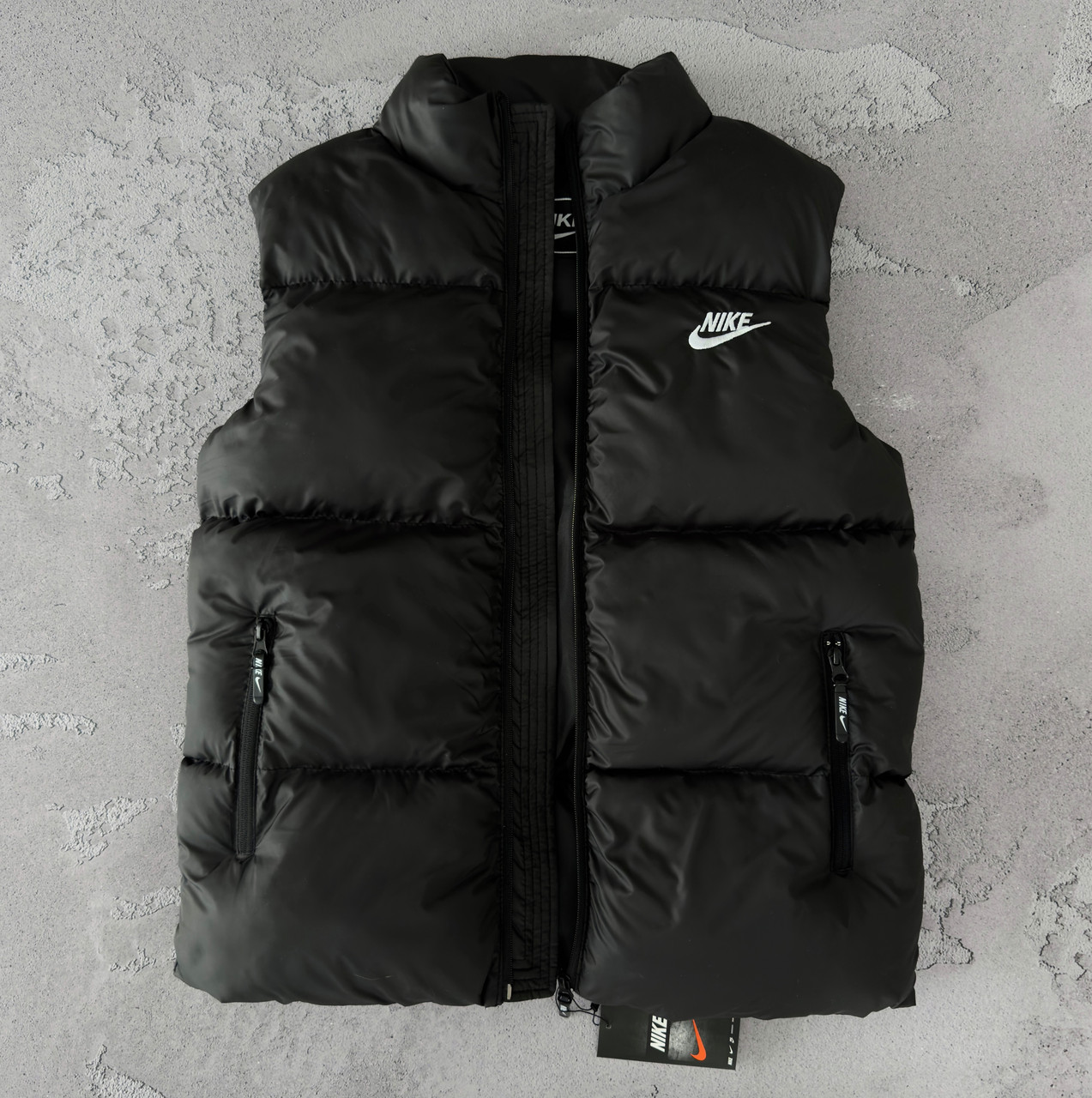 Жилетка Nike мужская. Мужской стеганый жилет Nike черный Турция (ID ...