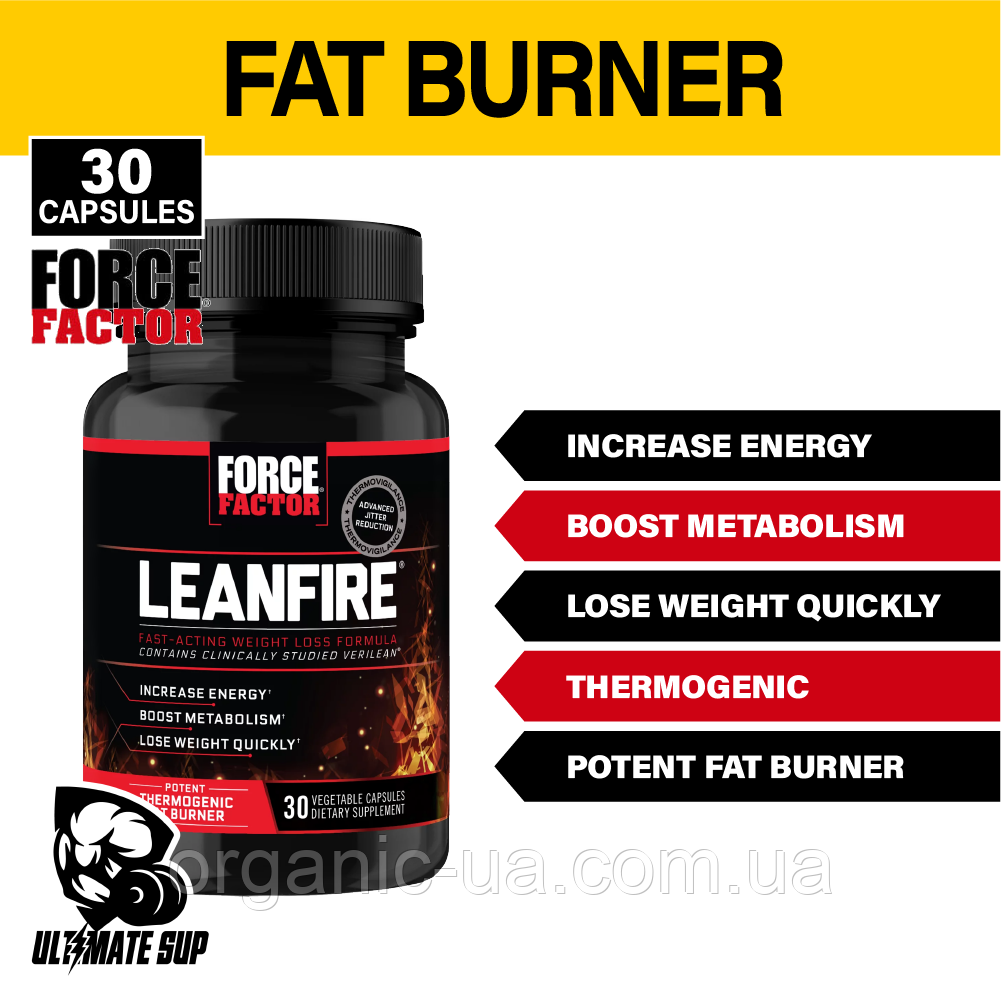 Force Factor, LeanFire, формула для швидкого зниження ваги, 30 рослинних капсул (ID#2118646853 ...