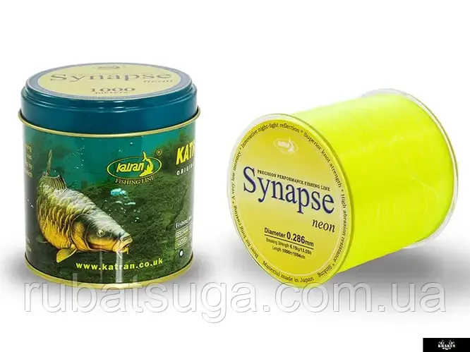 Карповая леска Katran SYNAPSE Neon 0.255mm 1000m 11.55 LB 5,24 kg (ID ...