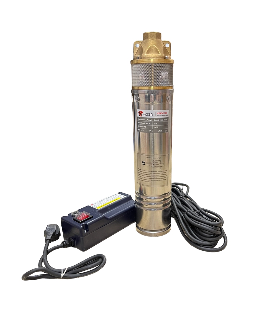Насос глибинний ROSA 4SKM 100-0.75 кВт (Польща) Водяний вихровий насос для води для свердловини ...