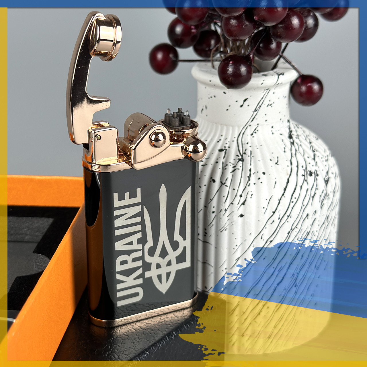 Запальничка електроімпульсна USB UKRAINE персональне гравіювання на ...