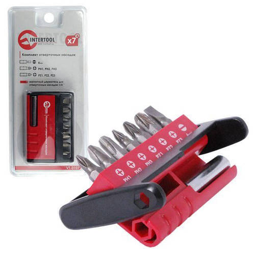 Набір насадок для викруток 7 од., CrV INTERTOOL VT-0107 (ID#2119200569), цена: 119 ₴, купить на ...