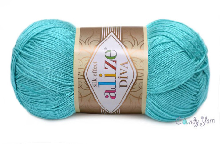 Alize Diva, Бирюза №646 - купить интернет-магазин товаров для рукоделия Украина. Опт и розница