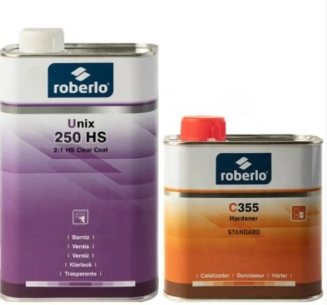 Купить Лак акриловый ROBERLO UNIX HS 250 1л + отвердитель C355 0,5л в ...