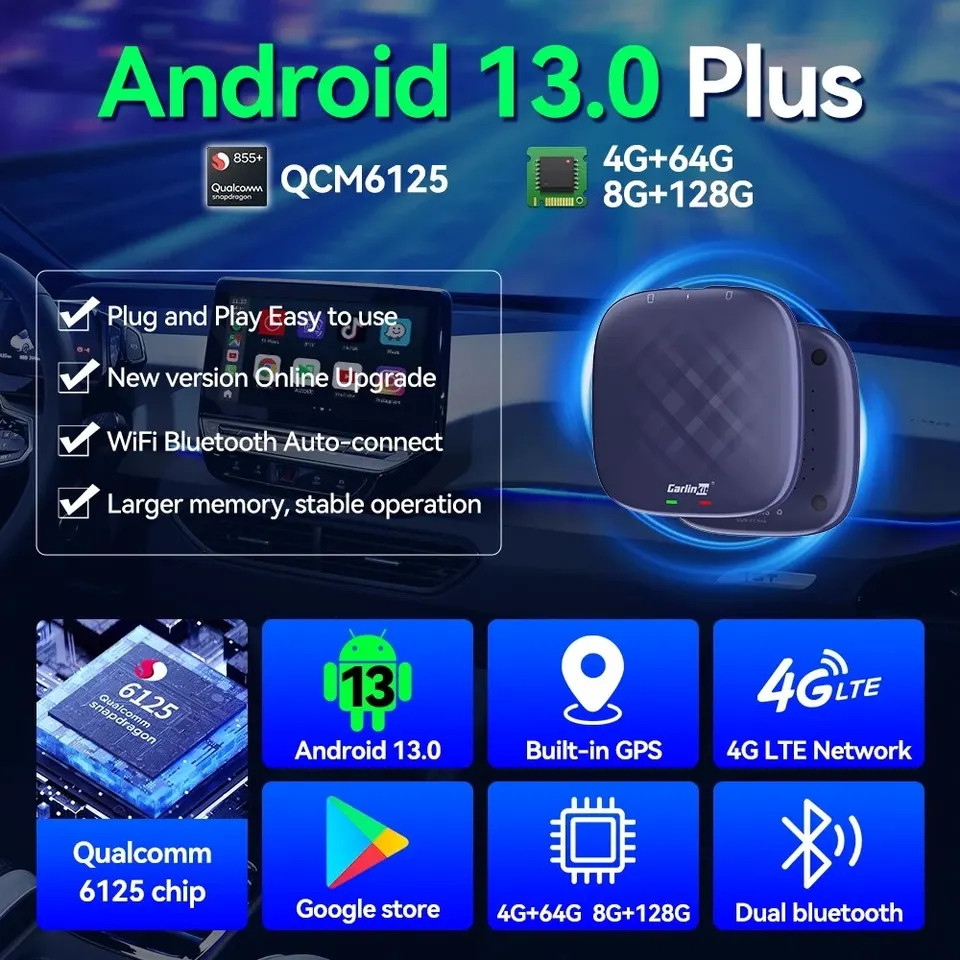 Carlinkit TBox Plus CPC-200-TBox 4/64 Gb (Navigation\Video\Music\Bult ...