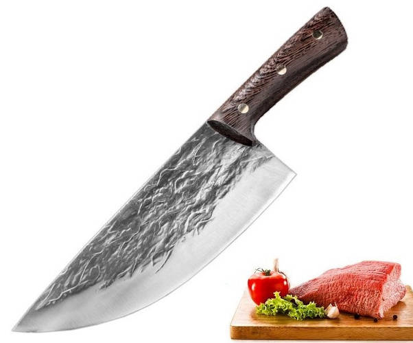 Кованый большой многофункциональный кухонный нож шеф-повара 20 см ...