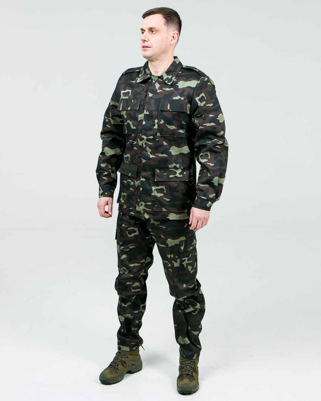 Костюм камуфляжний для охорони Дубок Одеса, тканина саржа, чоловічий спеціальний костюм: продаж ...