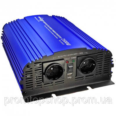 Автомобильный инвертор 12V/220V MS-2500 2500W, approximate sinusoid, USB, Shuko*2 Tommatech ...