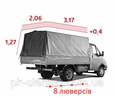 Купить【Тент на ГАЗель 3 метра】с ПВХ 680 грамм/м2 (Германия) - серая ...